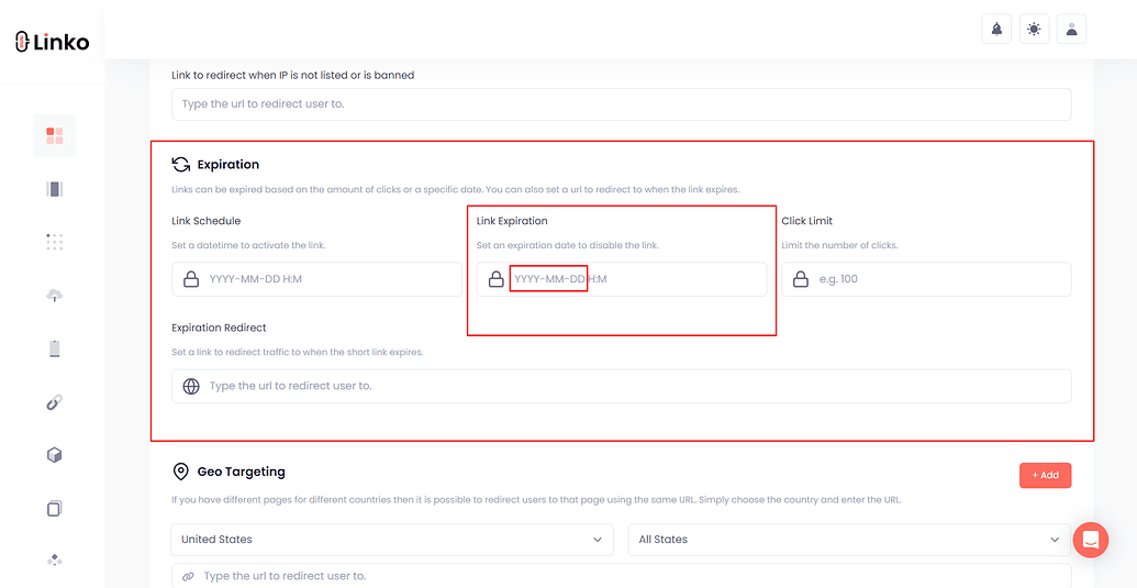 How to set up link expiration (temporary URL)? - Links - Linko Discussions